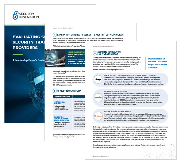 Evaluating Software Security Training Providers