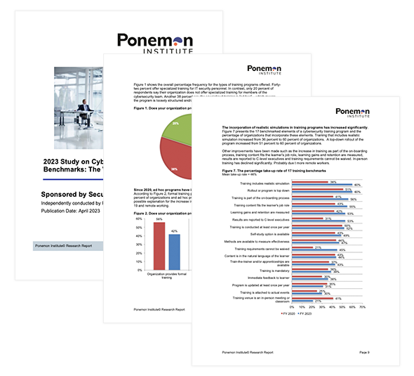 Get the Ponemon Study on Cybersecurity Training Benchmarks 2023